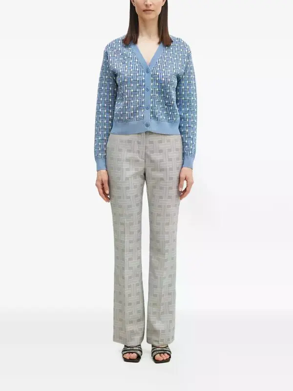 Kenzo Weave Flared Trousers
