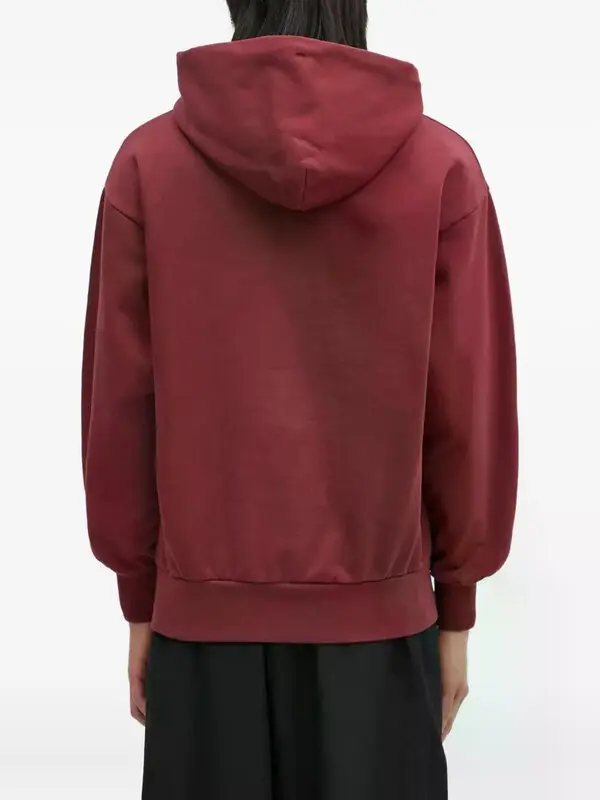 Aries Funghi Problemo Mushroom-print Drawstring Hoodie - Red
