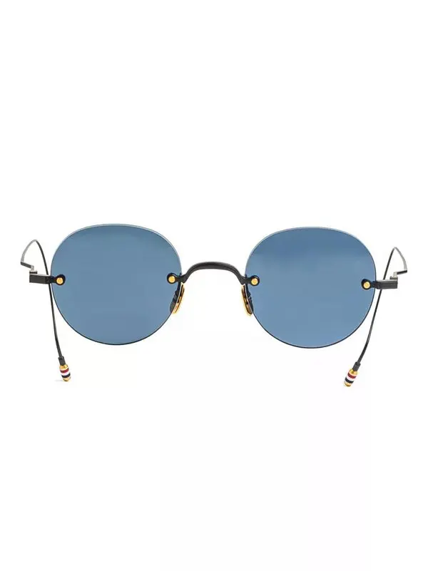 Thom Browne Round-frame Metal Sunglasses - Black