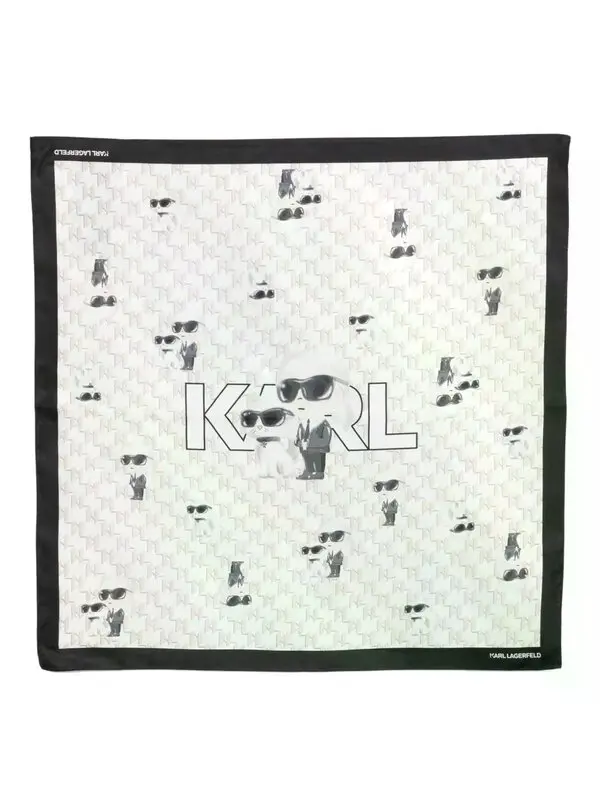 Karl Lagerfeld Ikon Scarf - White