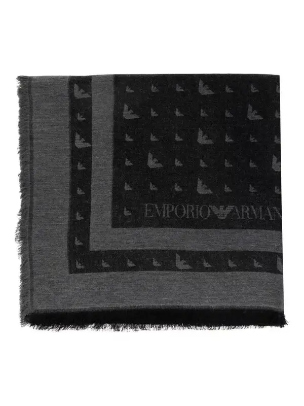 Emporio Armani Eagle-logo Fringed Scarf