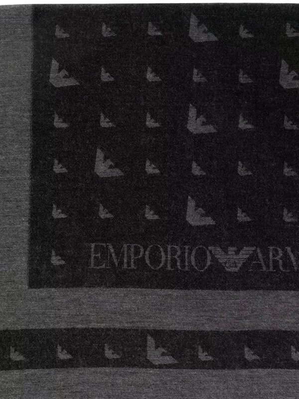 Emporio Armani Eagle-logo Fringed Scarf