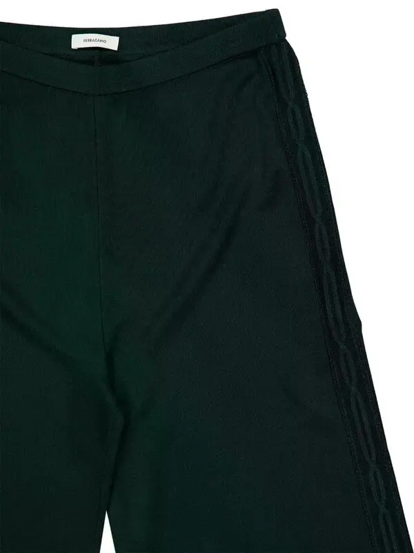 FERRAGAMO Ribbed Side-lace Trousers
