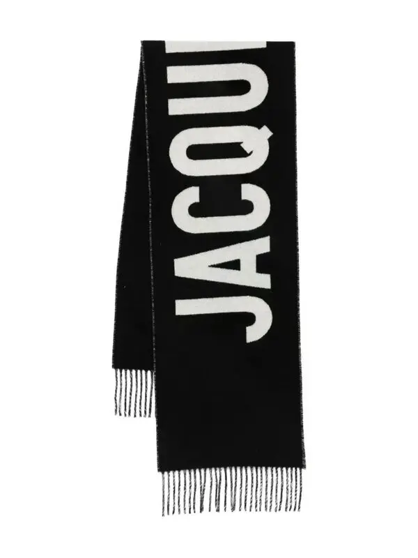 Jacquemus Logo-embroidered Scarf - Black