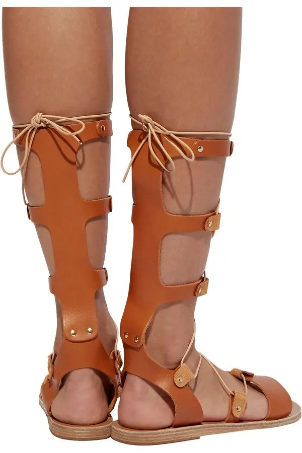 ANCIENT GREEK SANDALS Thebes Lace-up Leather Sandals