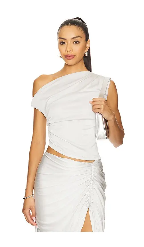 LAMARQUE Evonne Top - Metallic Silver
