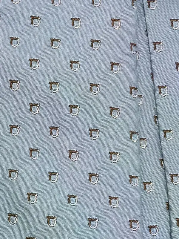 FERRAGAMO Gancini-print Silk Neck Tie