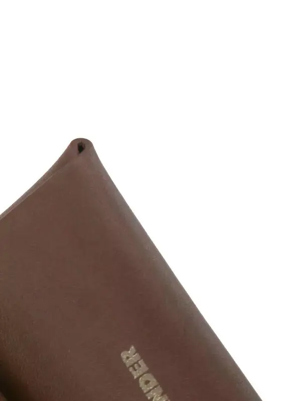 Jil Sander Folded Leather Cardholder In Brown - 15% Off