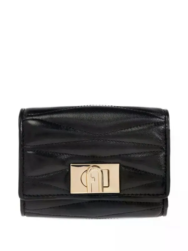 Furla Quilted Clasp Wallet - Black