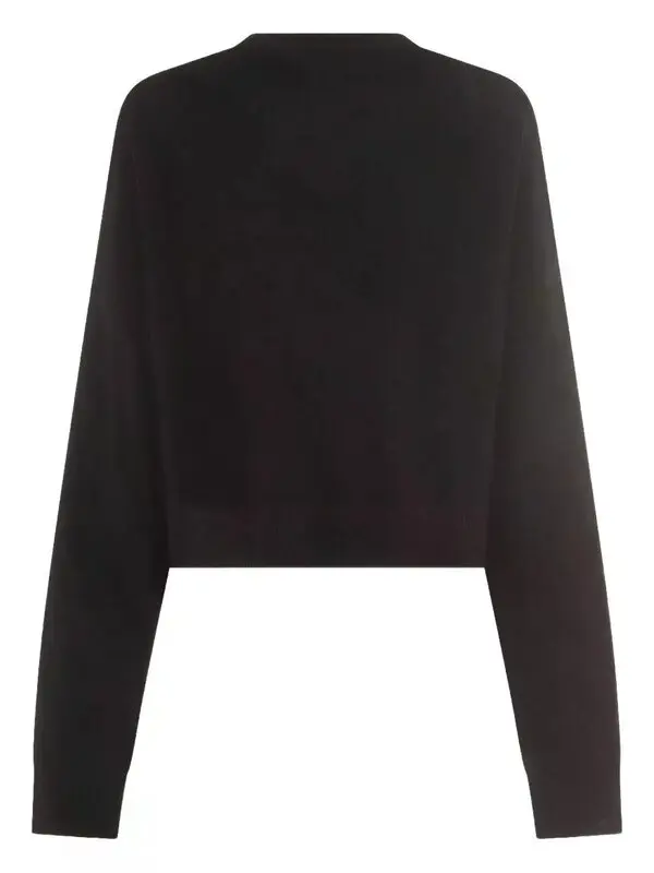 Blumarine Crystal-embellished Wool Sweater - Black