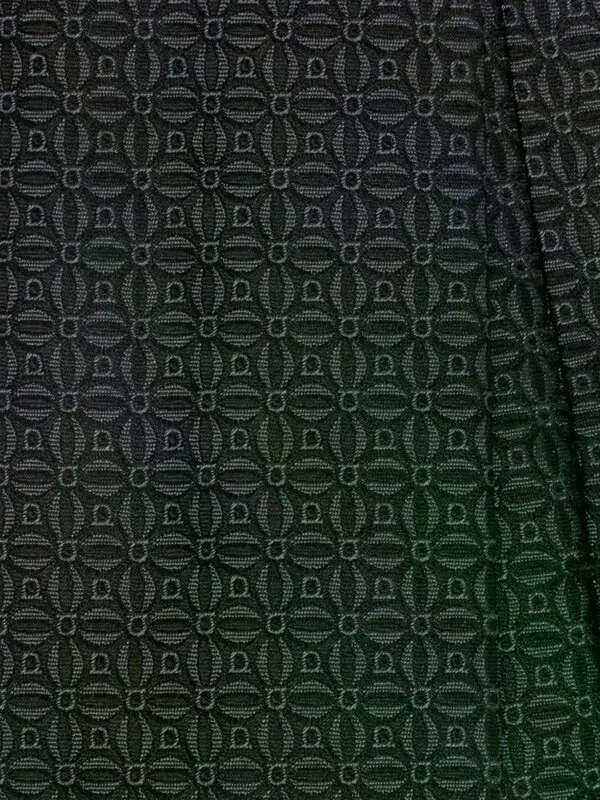 FERRAGAMO Gancini-print Silk Tie - Black