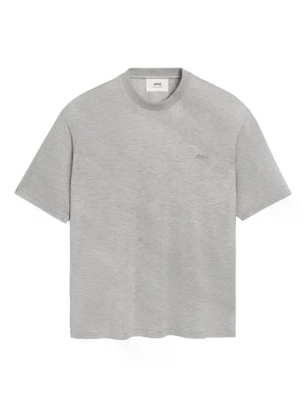 Ami Cotton Short-sleeve T-shirt - Grey