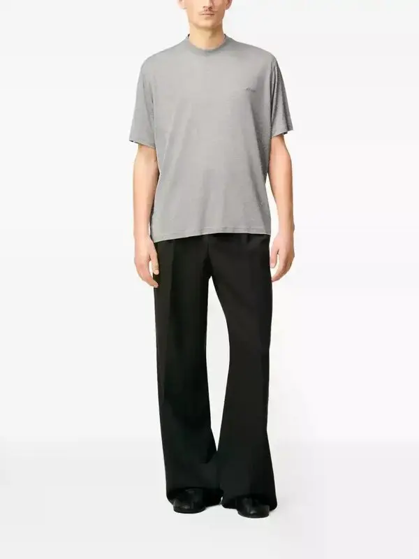 Ami Cotton Short-sleeve T-shirt - Grey