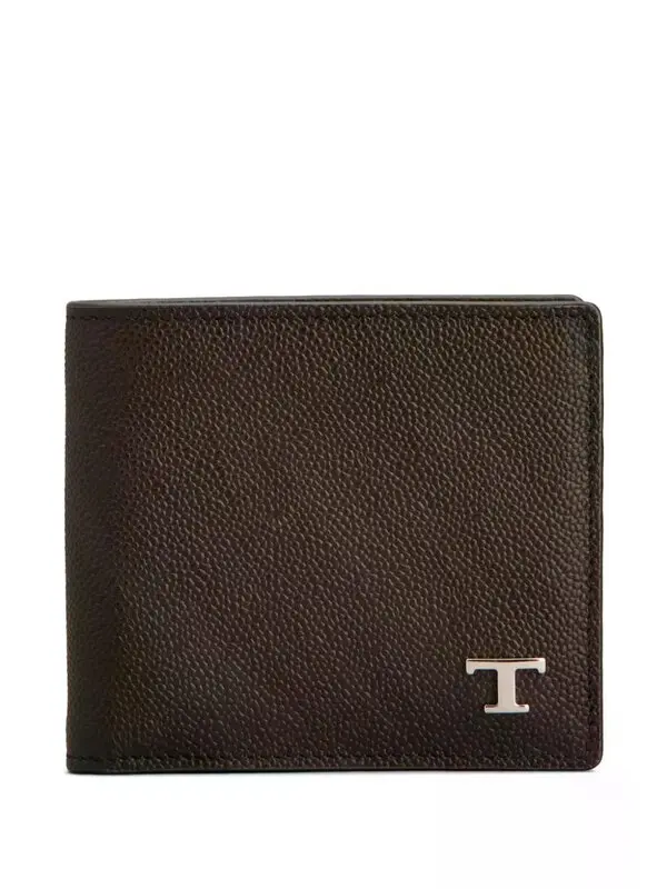 TOD'S Leather Bi-fold Wallet - Brown
