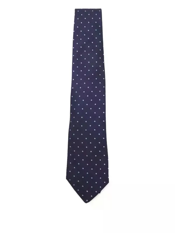 Canali Diamond-pattern Necktie - Blue
