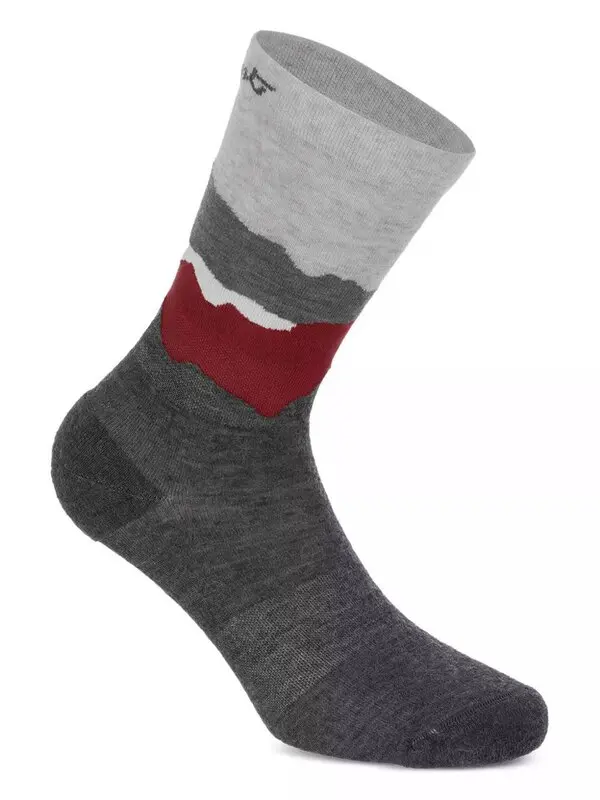 LAMUNT Landscape-print Crew Socks - Grey