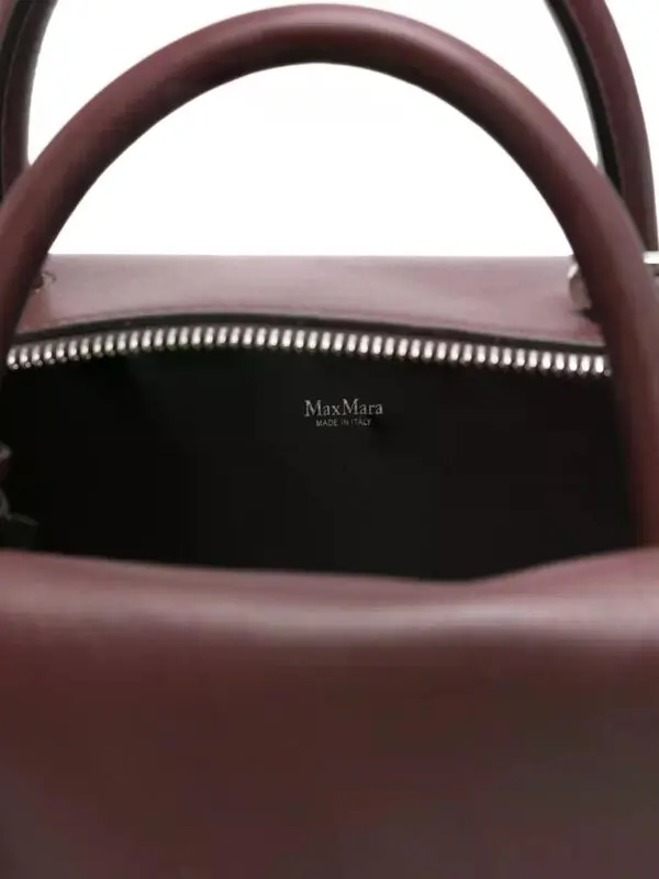 Max Mara Zip-fastening Leather Tote Bag - Red