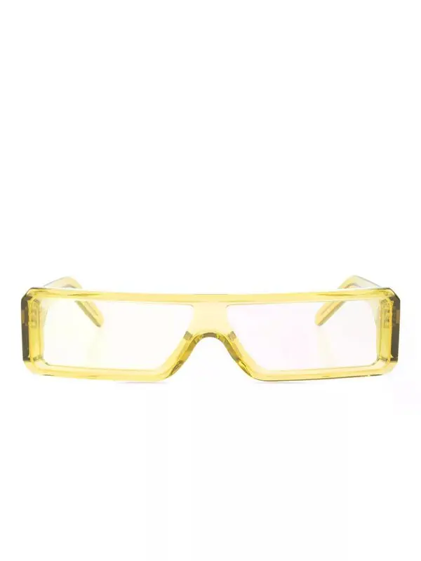 Rick Owens Rectangular Frame Sunglasses - Yellow