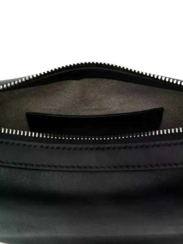 JIL SANDER Curved Knotted Shoulder Bag - Black