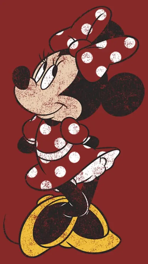 MICKEY & FRIENDS Minnie Mouse Distressed Graphic T-shirt
