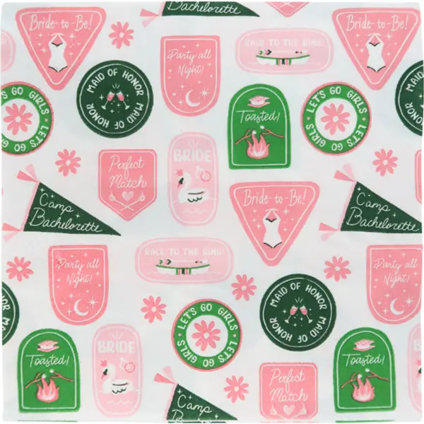 JOLLITY & CO Camp Bachelorette Large Napkins - Assorted Pre-pack