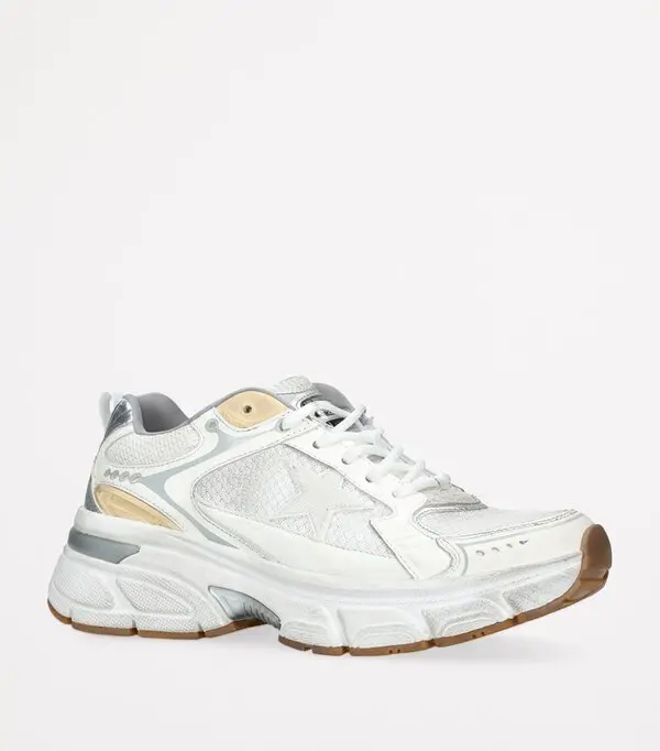 GOLDEN GOOSE Leather Star Sneakers - White