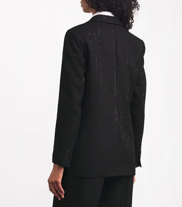 Sandro Sequin-stripe Opera Blazer - Black