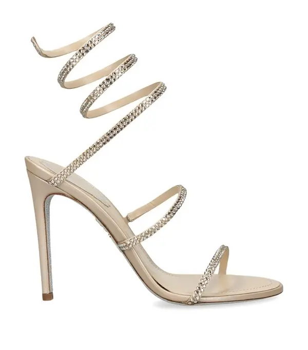 Rene Caovilla Embellished Cleo Ii Heeled Sandals - Gold