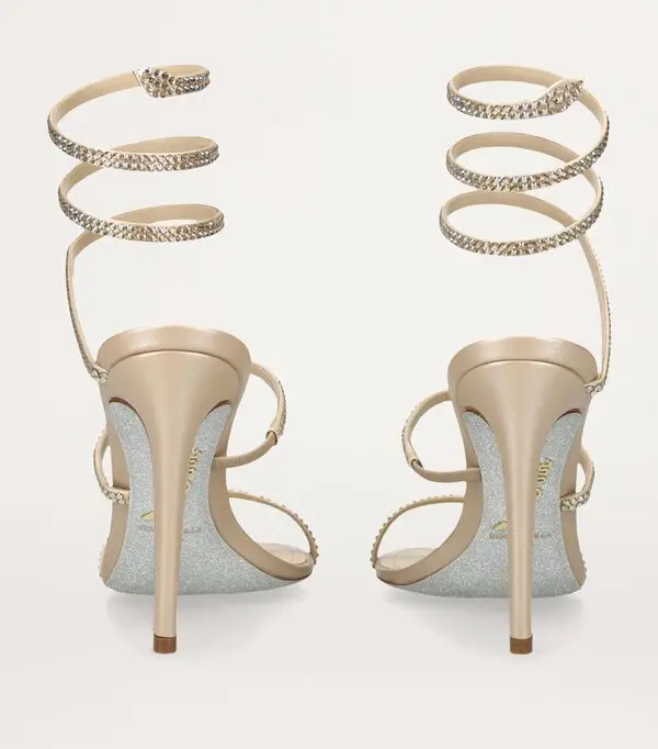 Rene Caovilla Embellished Cleo Ii Heeled Sandals - Gold