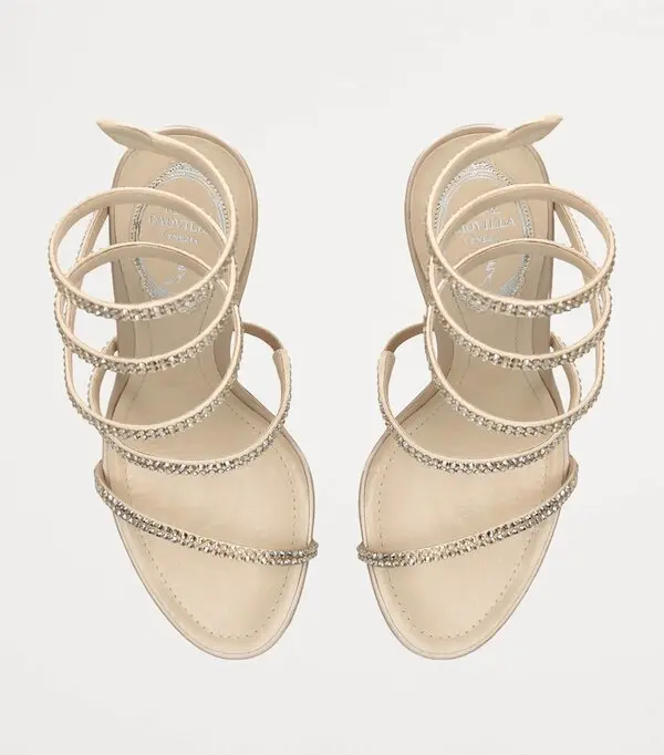 Rene Caovilla Embellished Cleo Ii Heeled Sandals - Gold