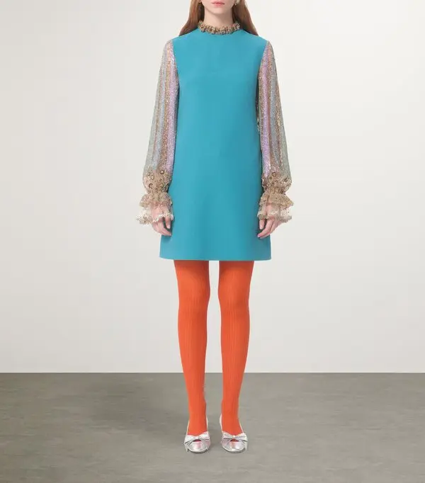 valentino silk ruffle dress Valentino Wool And Silk Dress 40