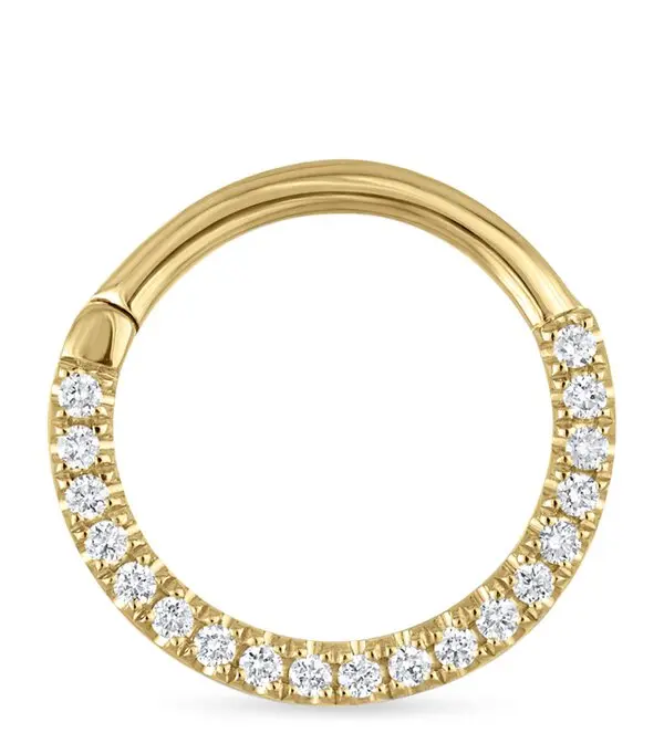 MARIA TASH Diamond And 18k Yellow Single Hoop Earring