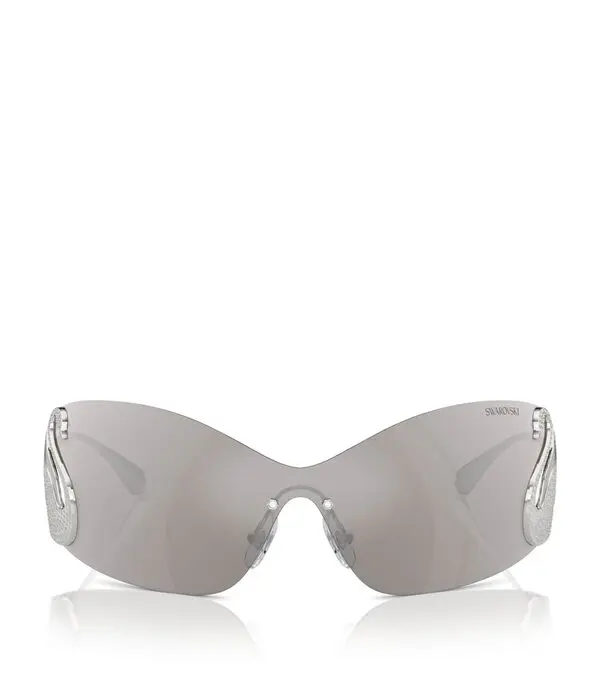 SWAROVSKI Acetate Sunglasses - Silver
