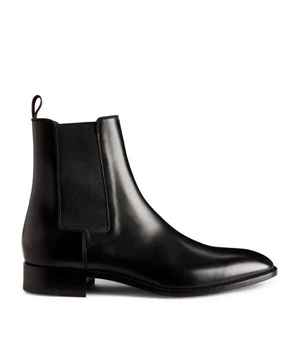CHRISTIAN LOUBOUTIN Samson Leather Chelsea Boots - Black