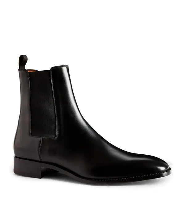 CHRISTIAN LOUBOUTIN Samson Leather Chelsea Boots - Black
