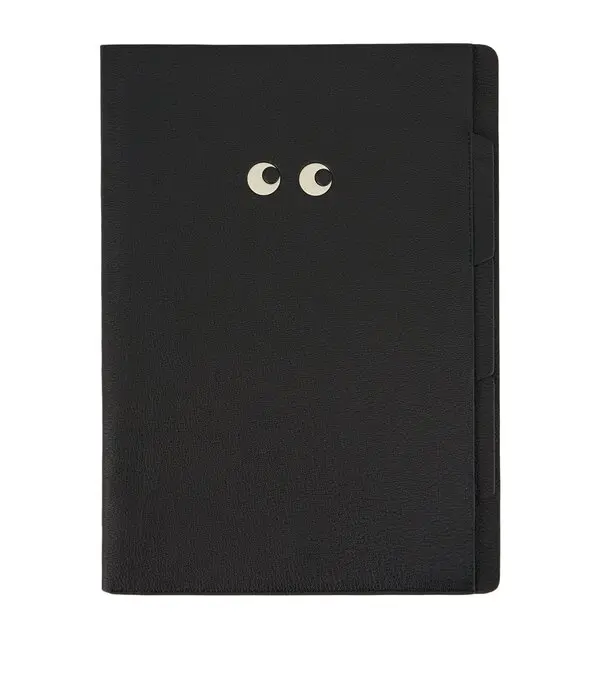 ANYA HINDMARCH Leather A4 Eyes Document Holder - Black