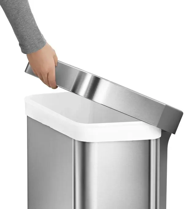 SIMPLEHUMAN Rectangular Brushed Steel Pedal Bin