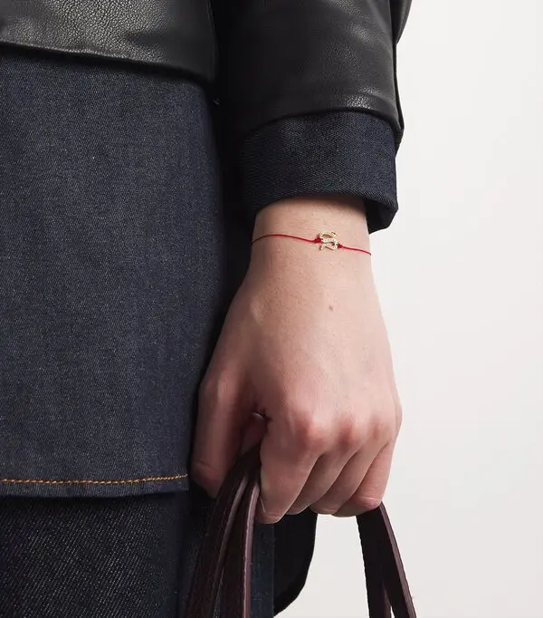 REDLINE String Bracelet With Diamond Snake