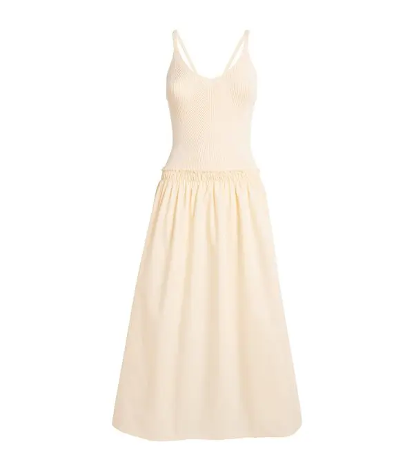 Claudie Pierlot Cotton Knitted Midi Dress In Neutral - 39% Off |  Editorialist