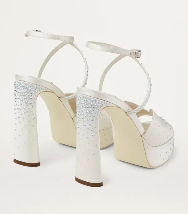 JIMMY CHOO Karli 125 Satin Platform Sandals