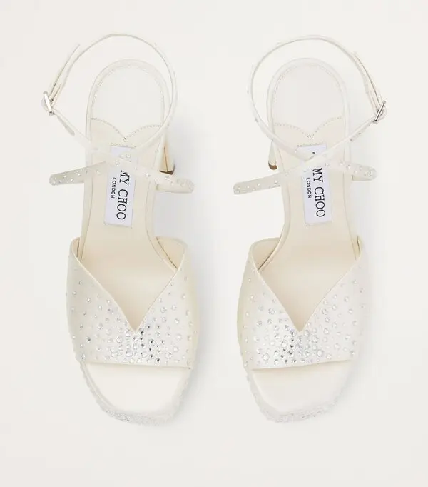 JIMMY CHOO Karli 125 Satin Platform Sandals