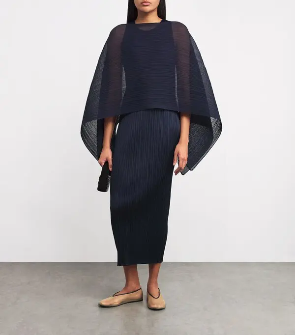 Issey Miyake Midi Dress - Navy
