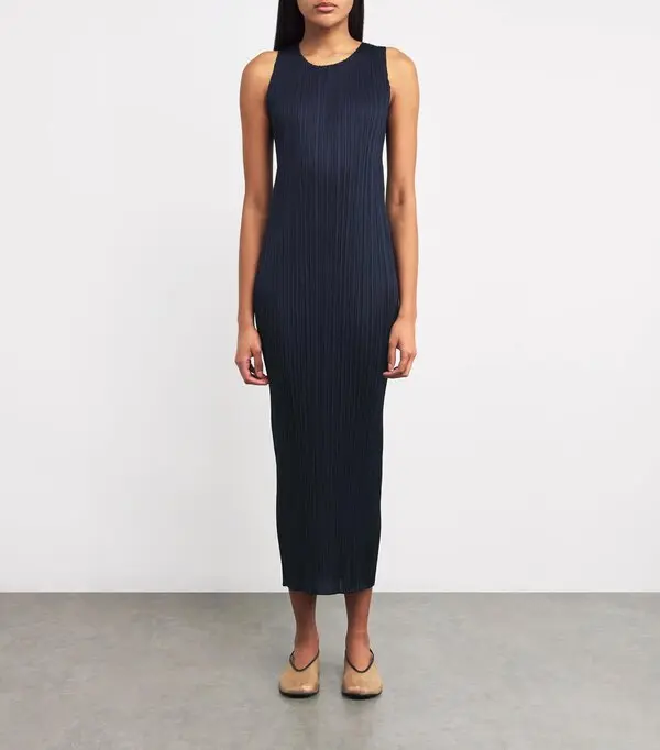 Issey Miyake Midi Dress - Navy
