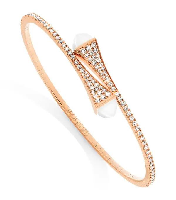 MARLI NEW YORK Cleo Diamond And Agate Bracelet - Rose Gold