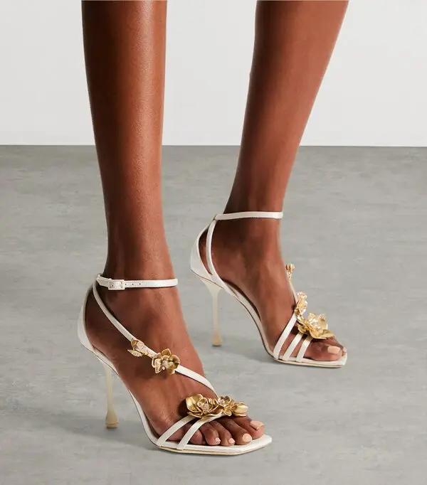 JIMMY CHOO Zea 95 Heeled Sandals - White