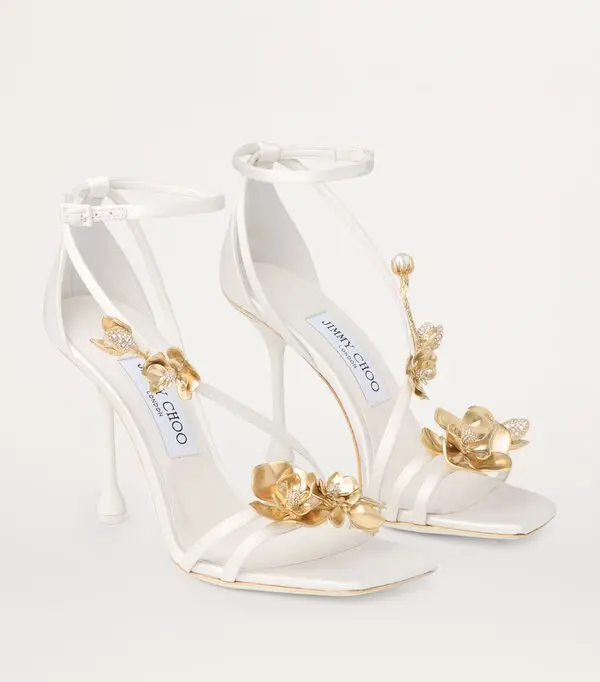 JIMMY CHOO Zea 95 Heeled Sandals - White
