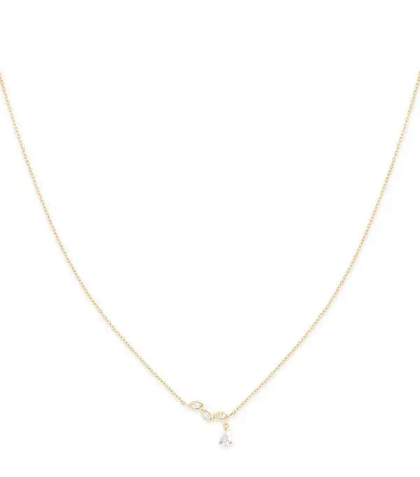ASTRID & MIYU Diamond And Pendant Necklace - Gold