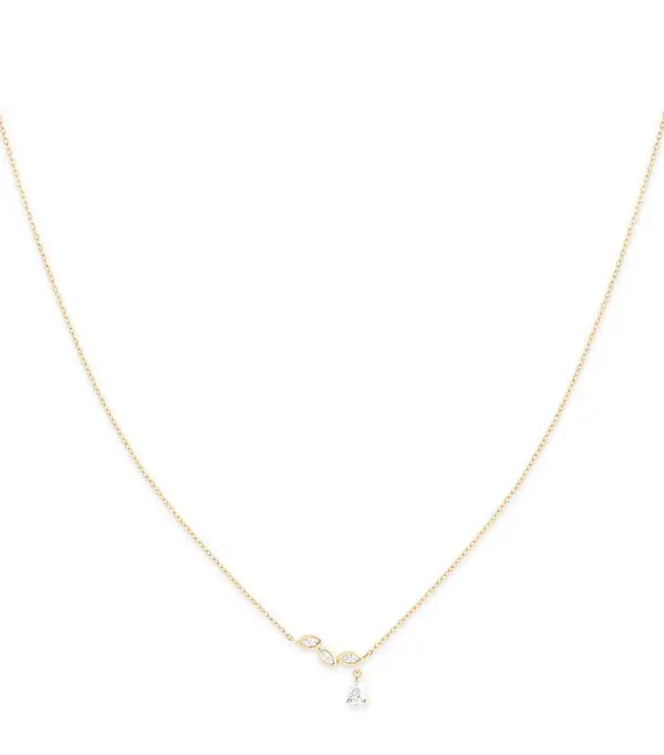 ASTRID & MIYU Diamond And Pendant Necklace - Gold