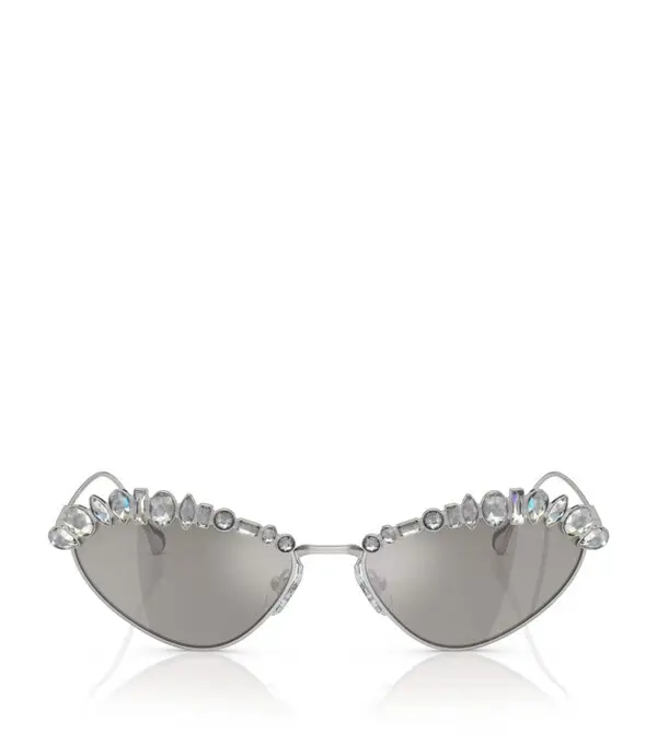 SWAROVSKI Cat Eye Sk7009 Sunglasses - Silver