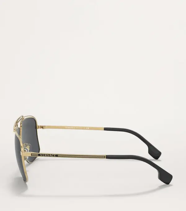 Versace Metal Ve2242 Medusa Aviator Sunglasses - Gold